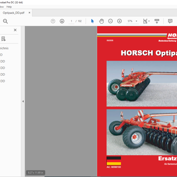 Horsch Sa-Exaktor SE 2, 5 - SE 3 Betriebsanleitung & Ersatzteilliste ...