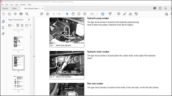 Gehl All Wheel Steer Loader 480 Operator’s Manual(918115) - PDF DOWNLOAD