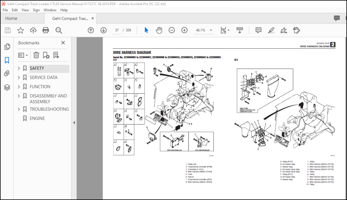 Gehl CTL65 Compact Track Loader Service Manual 917337 - PDF DOWNLOAD ...