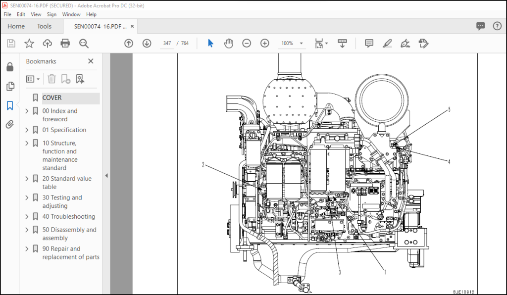 Komatsu 140E-5 Series Diesel Engine Shop Manual SEN00074-16 – PDF ...