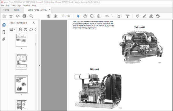 Volvo Penta TD1030ME VE TAD1232GE Group 20-26 Workshop Manual_197909158 ...