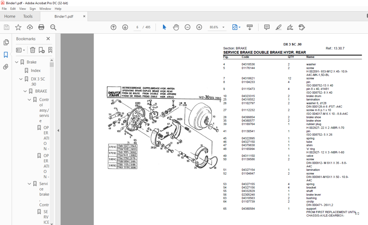 Deutz Fahr DX 3 SC.90 Parts Catalog Manual – PDF DOWNLOAD ...