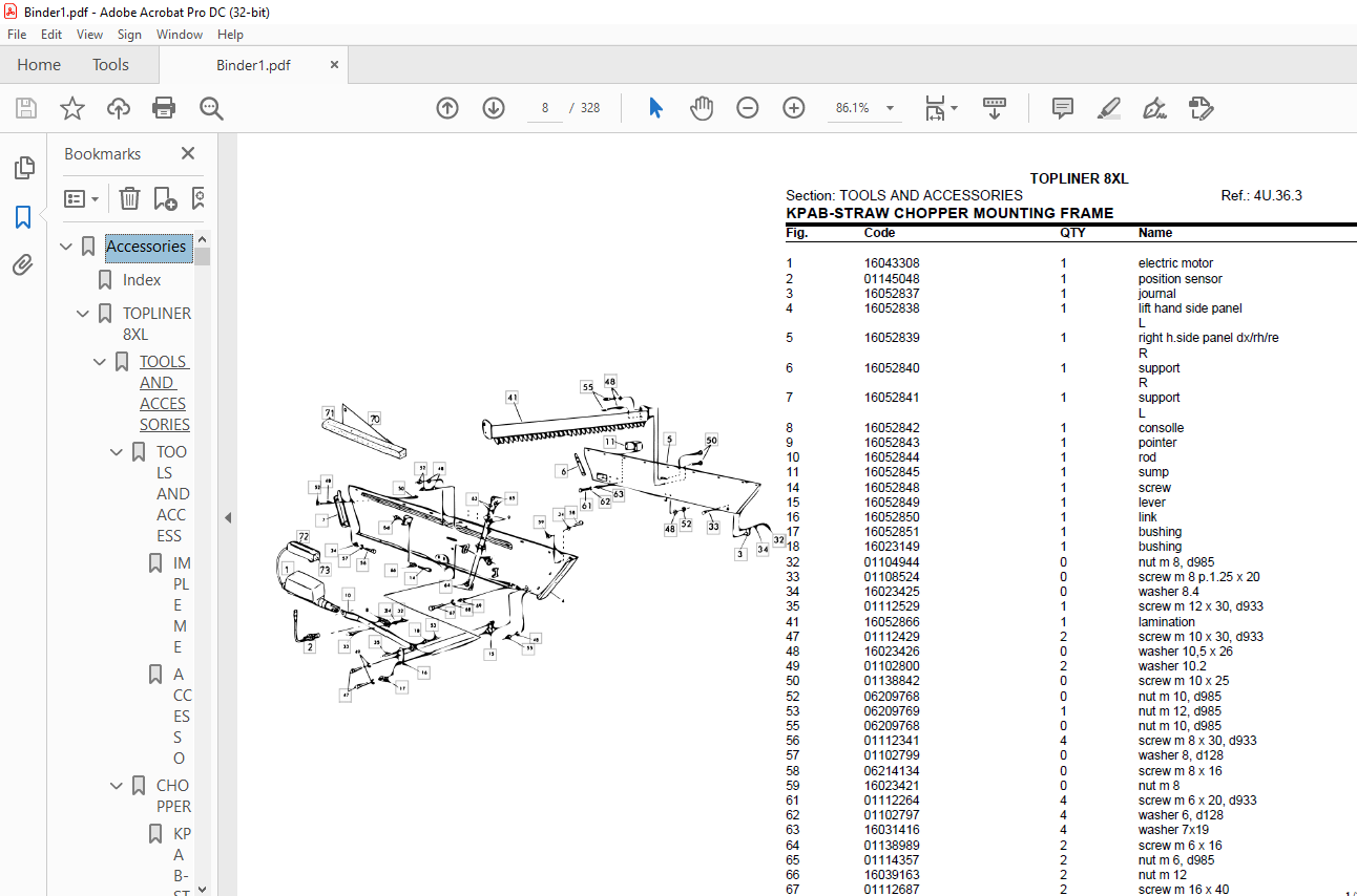 Deutz Fahr TOPLINER 8XL Parts Catalog Manual - PDF DOWNLOAD ...