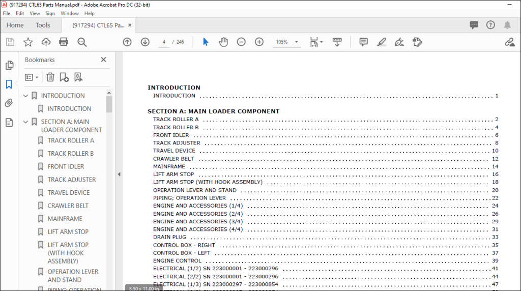 Gehl CTL65 Track Loader Parts Catalog Manual 917294 - PDF DOWNLOAD ...