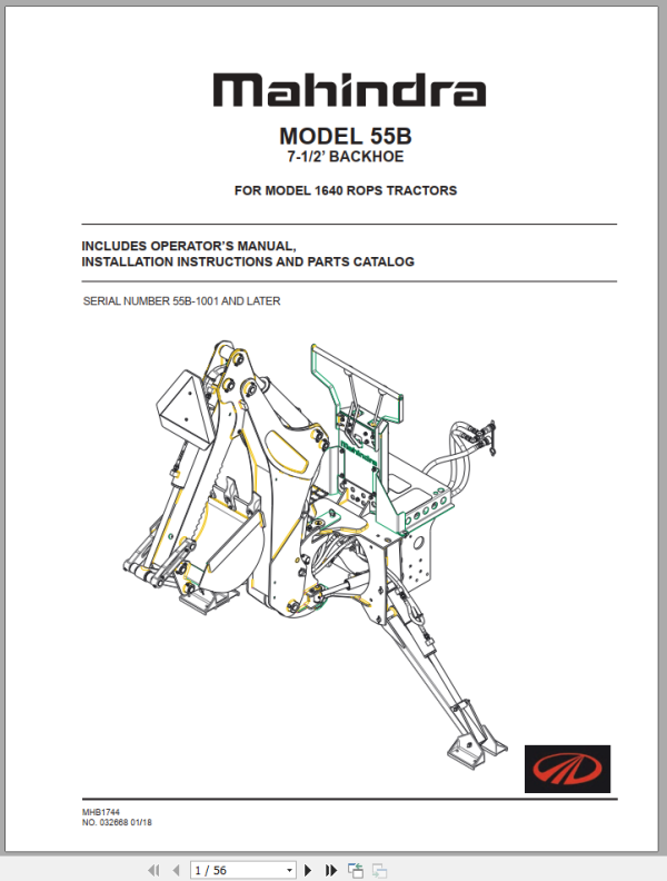 Mahindra Tractor 2021 Operator’s Manual Service Manual & Spare Part ...