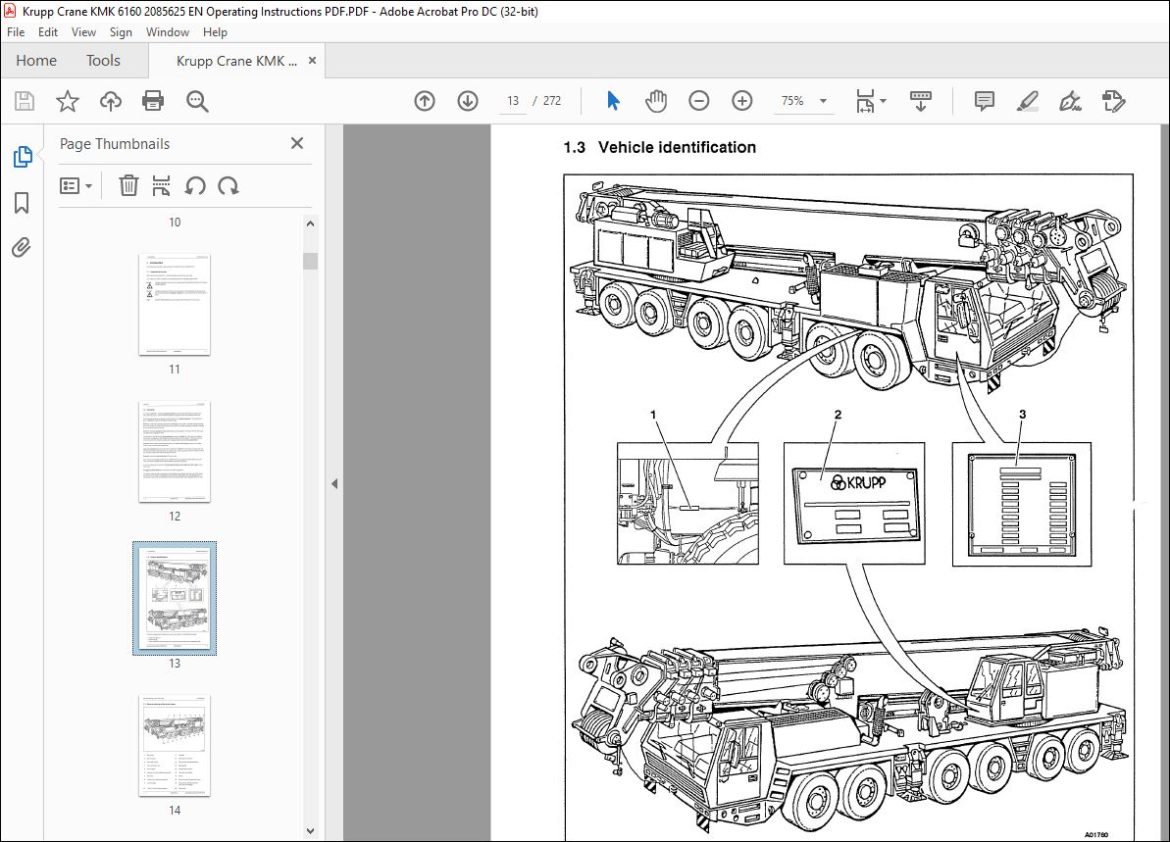 Krupp Crane KMK 6160 Operating Instructions Manual 2085625 – PDF ...