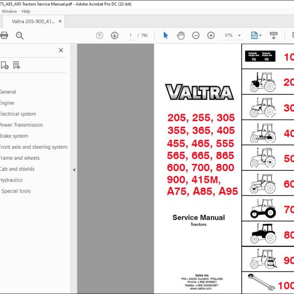 Valtra Tractor BT150 BT170 BT190 y BT210 Manual del Operador 85759500 ...