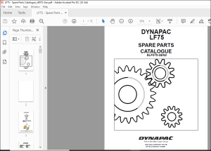 DYNAPAC LF75 SPARE PARTS CATALOGUE MANUAL SLF075-2EN2 – PDF DOWNLOAD ...