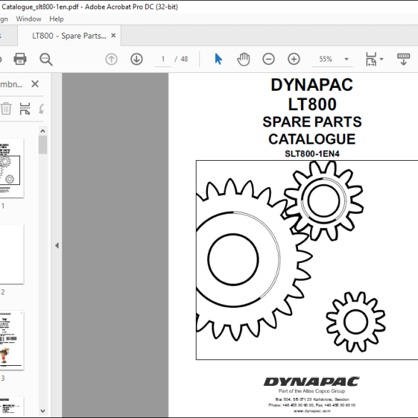DYNAPAC LT800 SPARE PARTS CATALOGUE MANUAL - HeyDownloads - Manual ...