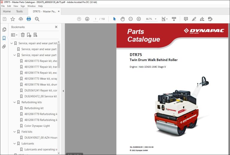 Dynapac DTR75 Twin Drum Walk Behind Roller Engine Hatz 1D42S-164C Stage ...