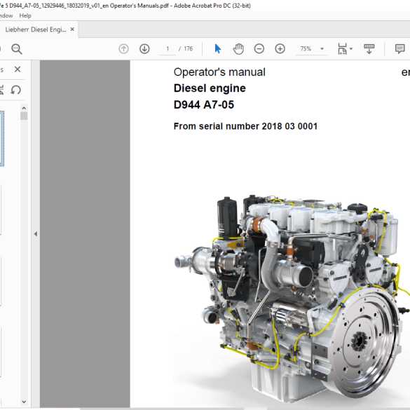 Liebherr Diesel engine D9512 A7-04 (Stage V Tier 4)D9512 A7-00 ...