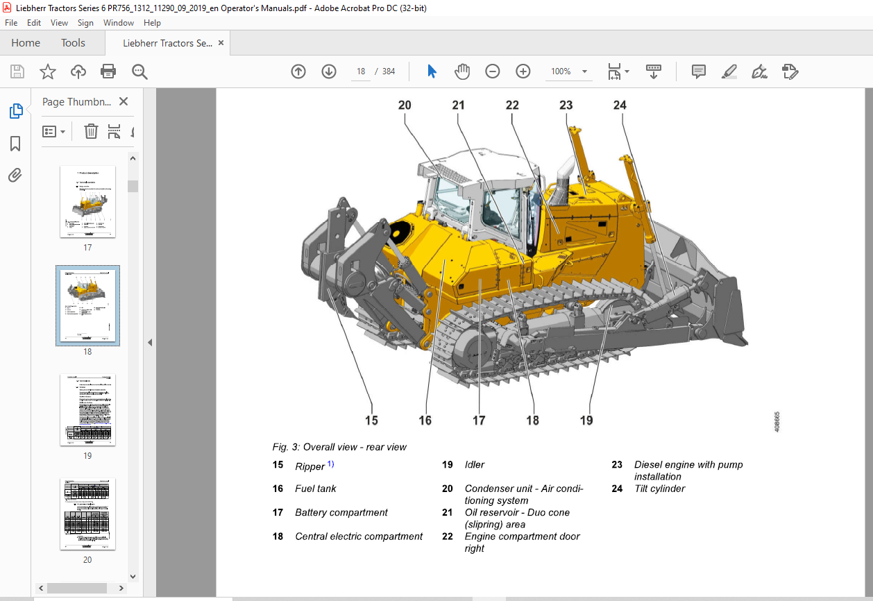 Liebherr Tractor PR 756 1312 Crawler Dozer Operator’s Manual 11290 ...