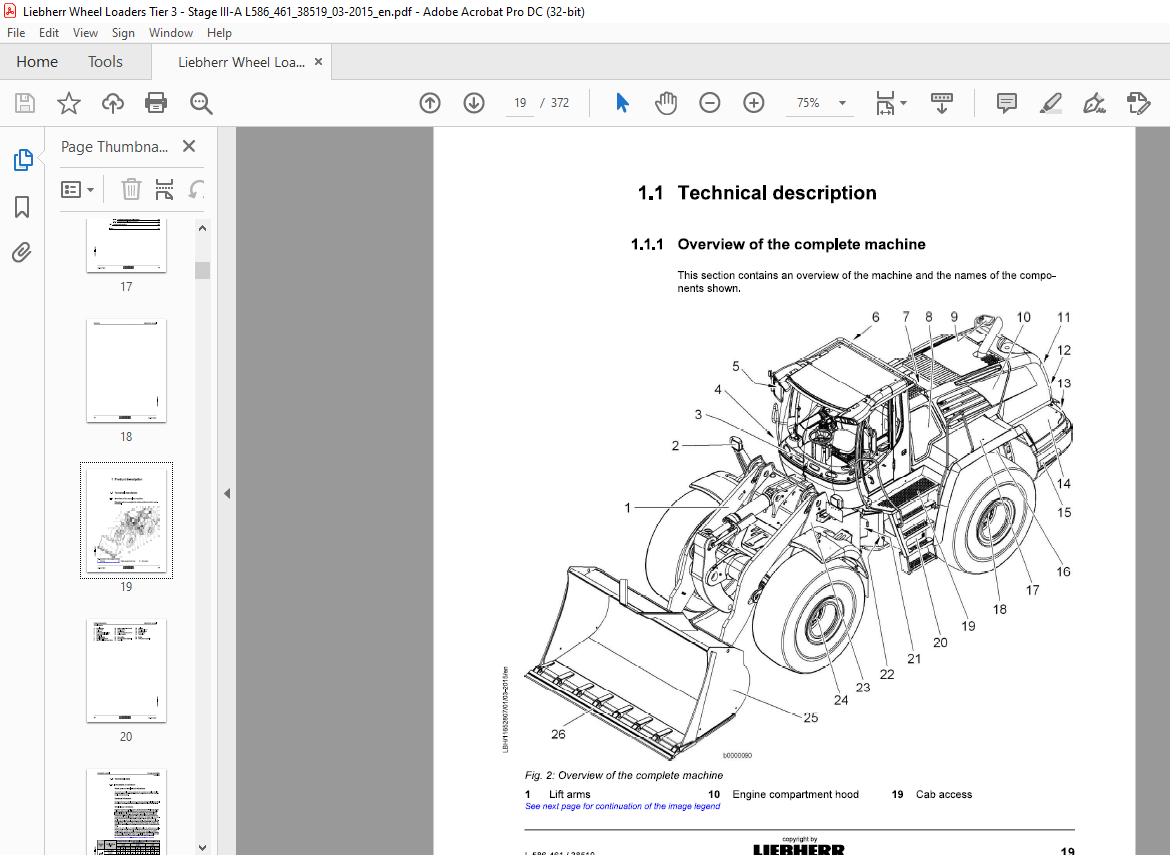 Liebherr Wheel Loaders L556-460 Operator's Manual 24314 - PDF DOWNLOAD ...