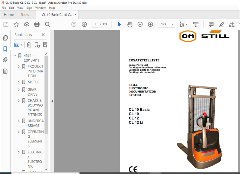 STILL CL 10 Basic CL10 CL12 CL12i Spare Parts Catalogue Manual - PDF ...