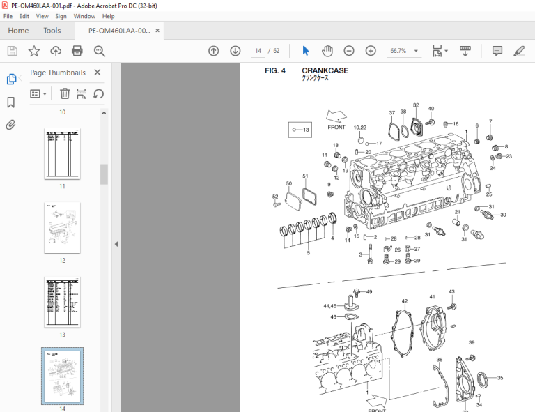 TCM Diesel Engine OM460LA Parts Manual PE-OM460LAA – PDF DOWNLOAD ...