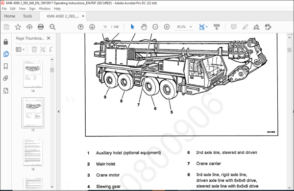 Krupp KMK 4080 Truck Crane Operating Instruction Manual 2085840 – PDF ...