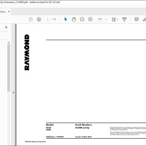 Raymond 4150 4250 Counterbalanced Schematics Manual SN 30000 and Up ...