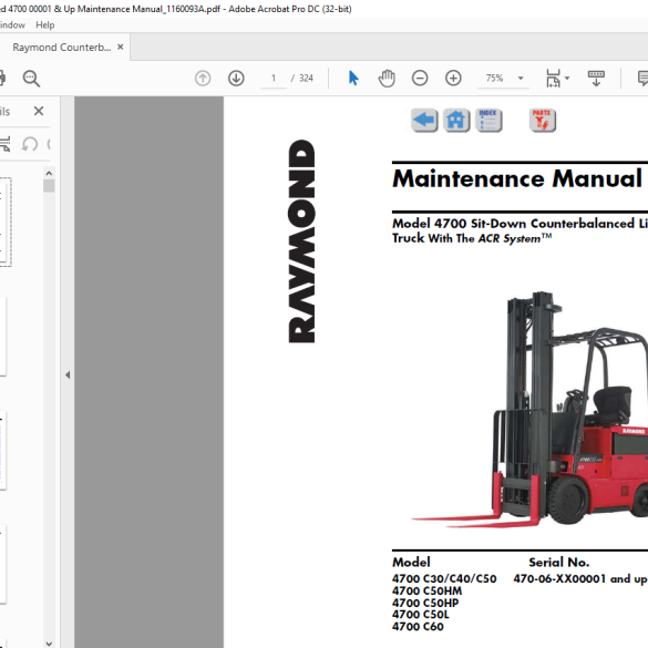 Raymond 4700 Sit-Down Counterbalanced Lift Truck With The ACR System ...