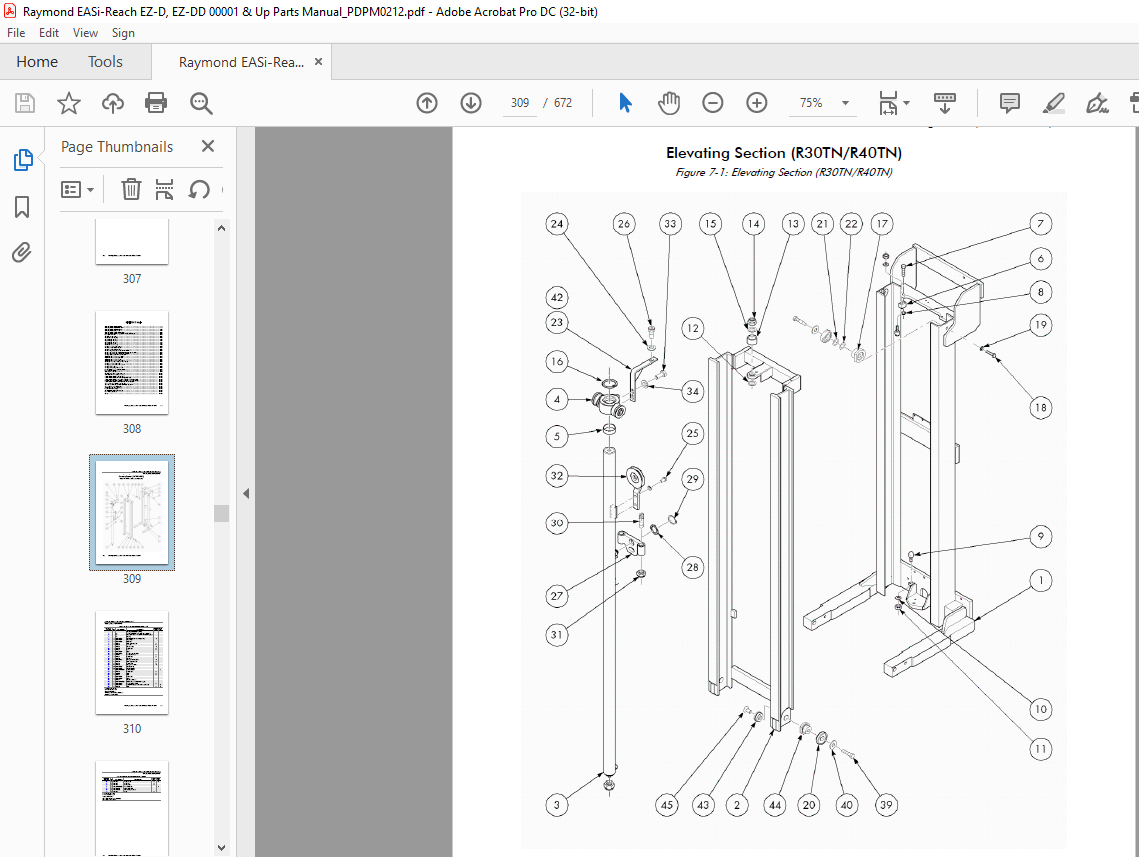 Raymond EASi Reach-Fork® Truck EZ-D, EZ-DD Parts Manual PDPM-0212 - PDF ...