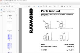 Raymond Forklift 8310 8410 8510 8610 Pallet Trucks & Tow Tractor Parts ...