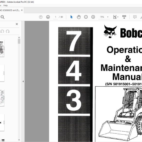 Tigercat T234 Cargadora sobre Orugas Manual Del Operador - PDF DOWNLOAD ...