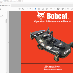 Bobcat Mid Mount Mower M60 M60-5 - HeyDownloads - Manual Downloads