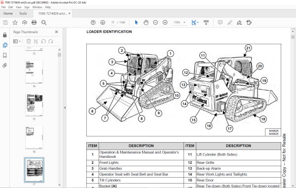 Bobcat T595 Compact Track Loader Service Manual SN B3NK11001 & Above ...