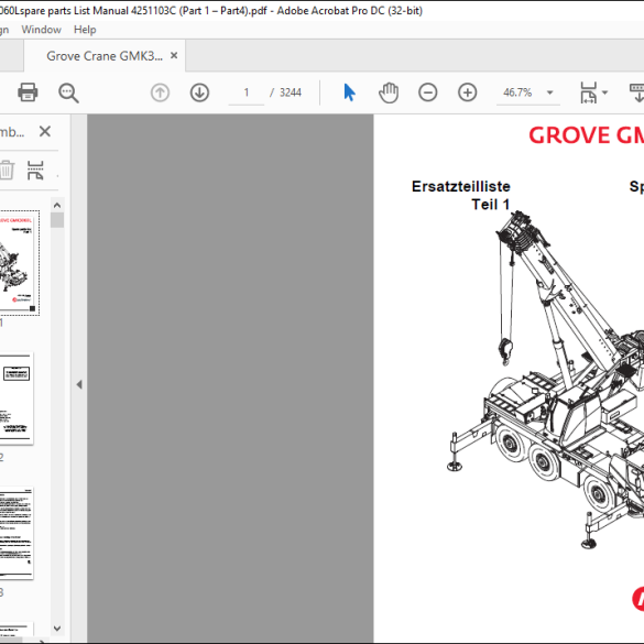 Grove Crane GMK 3060L Spare Parts Manual - HeyDownloads - Manual Downloads