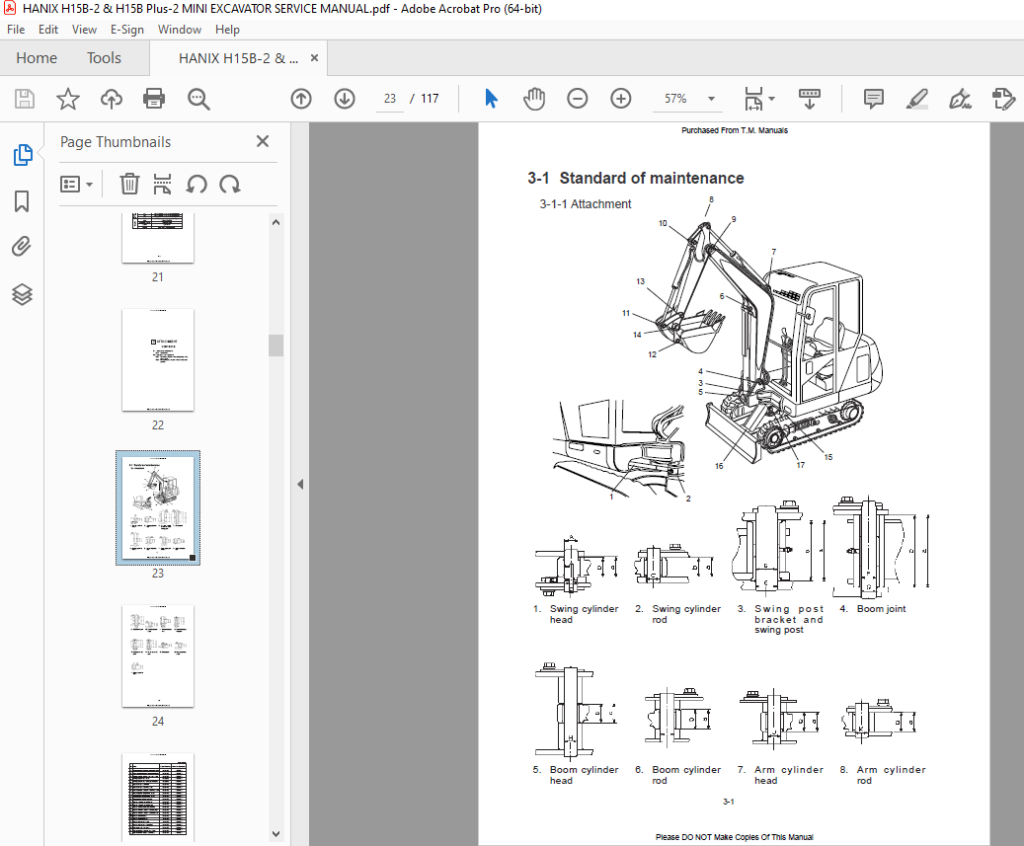 HANIX H15B-2 & H15B Plus-2 MINI EXCAVATOR SERVICE MANUAL PDF DOWNLOAD ...
