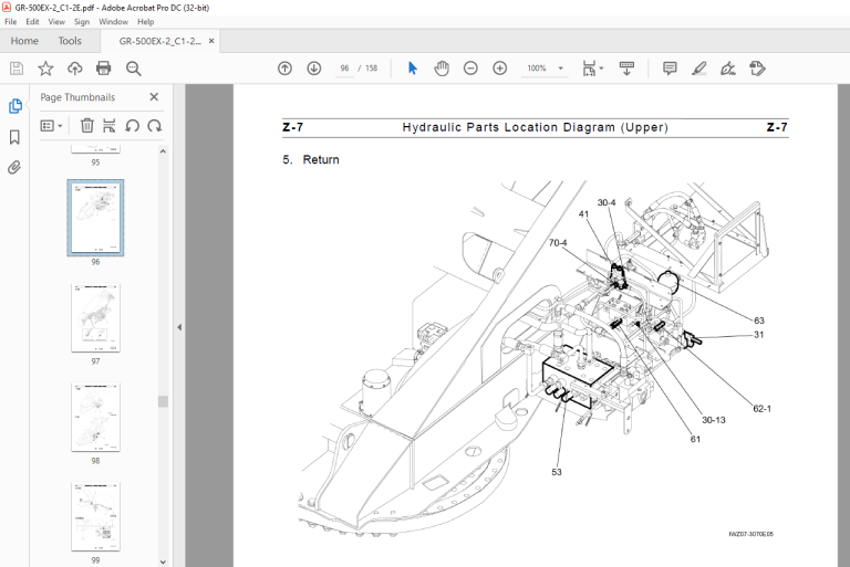 Tadano Faun Rough Terrain Crane GR-500EX-2 (Circuit Diagram and Data ...