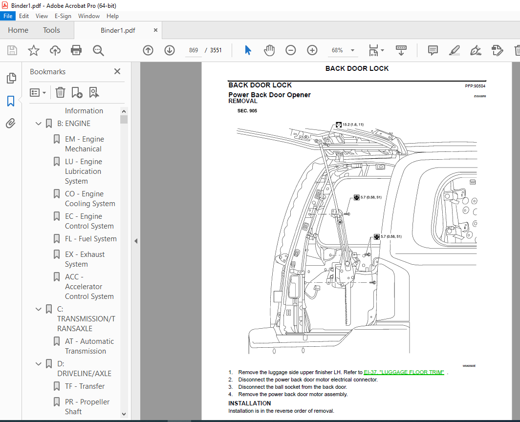 2005 NISSAN ARMADA TA60 Series Service Manual PDF DOWNLOAD ...