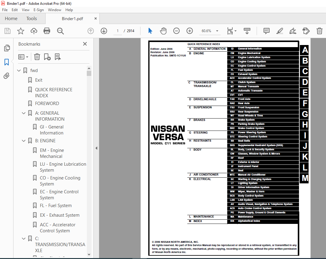 2007 NISSAN VERSA HATCH C11 Series Service Manual PDF DOWNLOAD ...