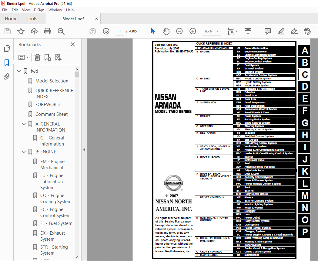 2008 NISSAN ARMADA TA60 Series Service Manual PDF DOWNLOAD ...