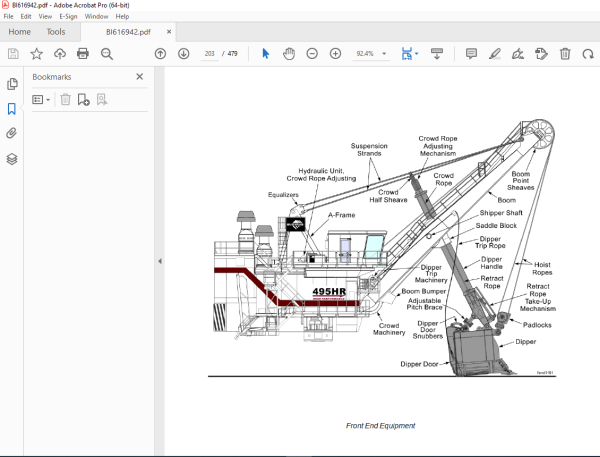 CAT BUCYRUS 495HR MINING SHOVEL MAINTENANCE & OPERATION MANUAL - PDF ...
