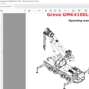 Grove Crane GMK 4100L-1 Operating Manual 3302689 - PDF DOWNLOAD ...