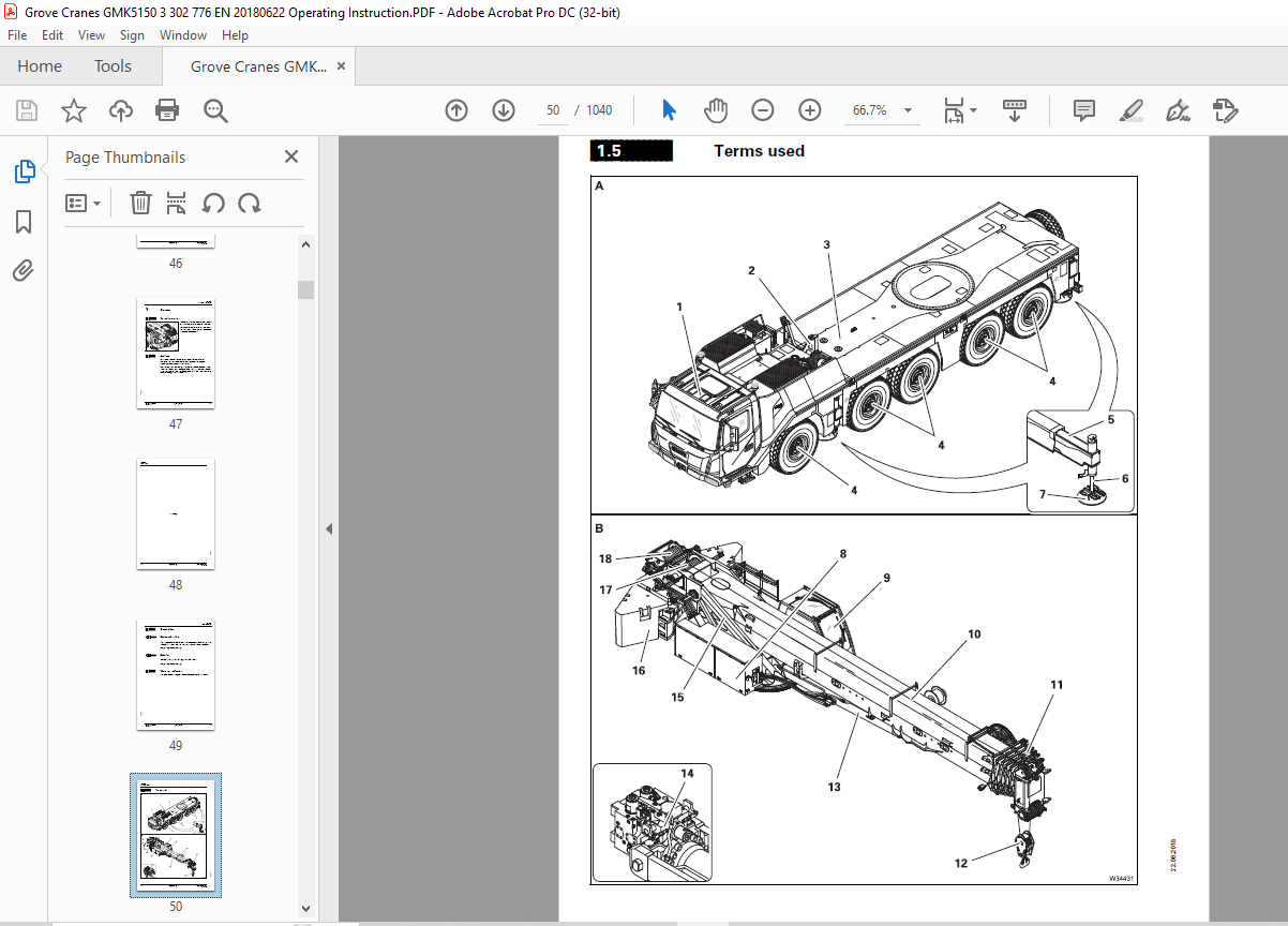 Grove Crane GMK 5150 Operating Manual - PDF DOWNLOAD - HeyDownloads ...
