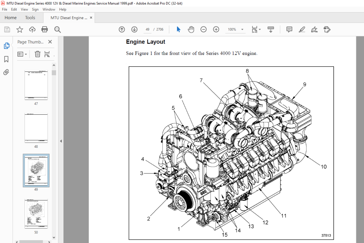 MTU DDC Series 4000 12V 16V Diesel & Diesel Marine Engines Service ...