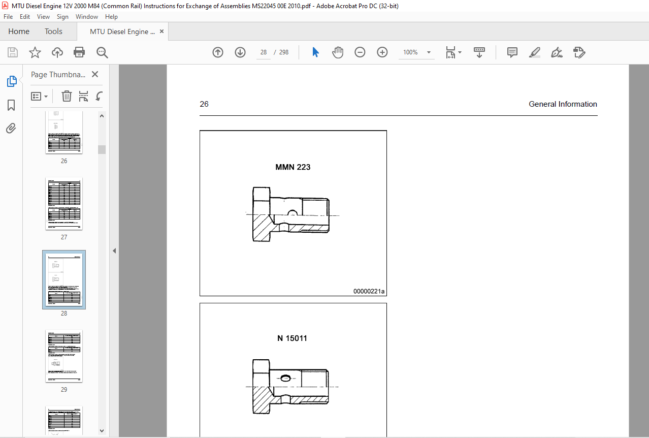 Maintenance Manual for MTU 2000 M84 M94 Diesel Engine PDF Download ...