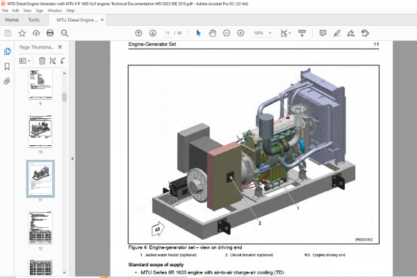 MTU Diesel engine-generator sets with MTU 6R 1600 Gx0 engines ...