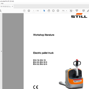STILL STED Forklift Electric pallet truck EXU 16 EXU 18 EXU 20 EXU 20 S ...