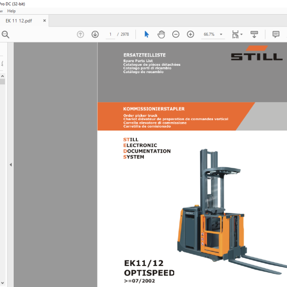 Still Order picker truck EK11 12 OPTISPEED Still Electronic ...