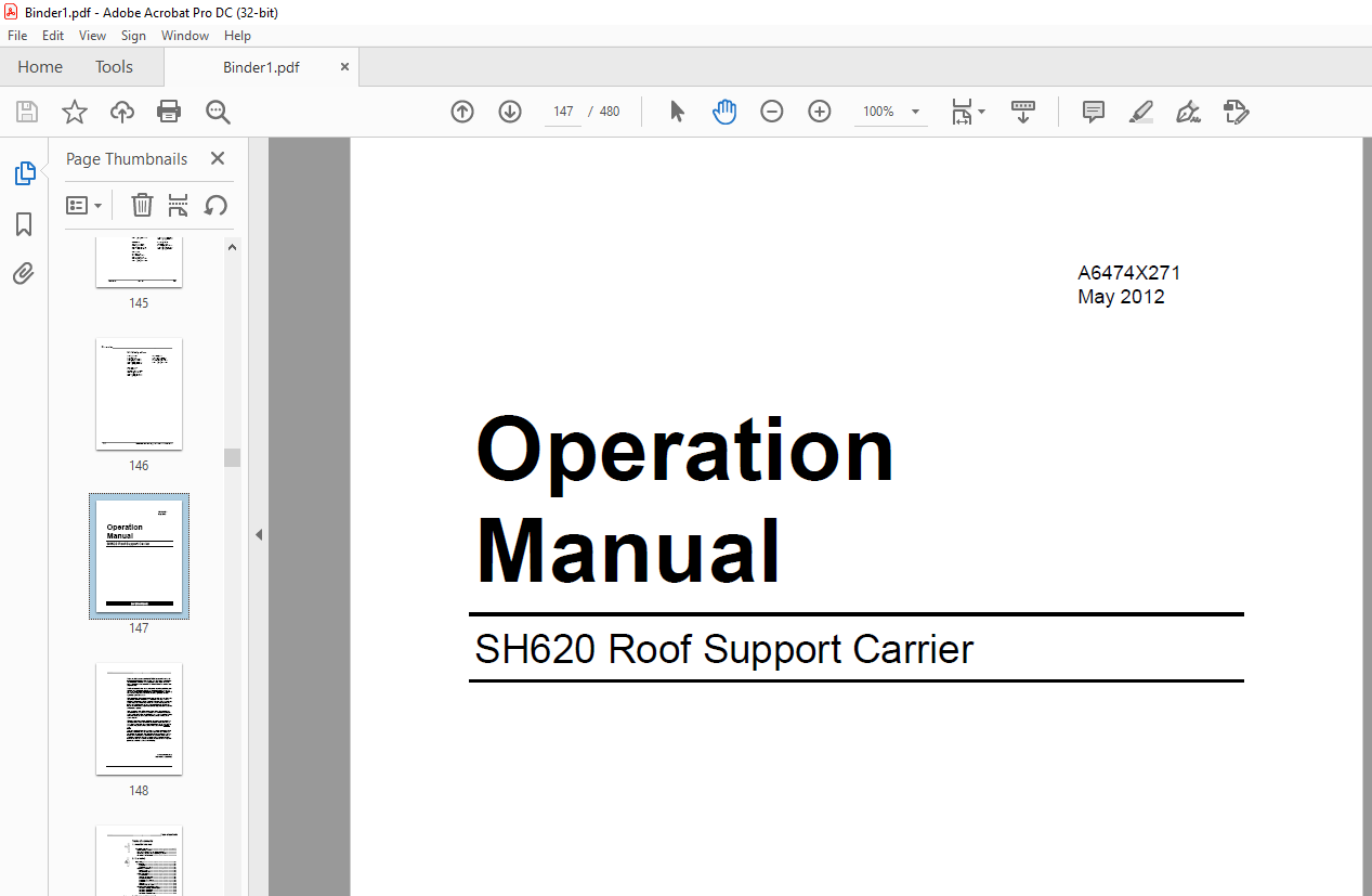 CAT 620 Roof Support Carrier Operation Manual BI630063 – PDF DOWNLOAD ...