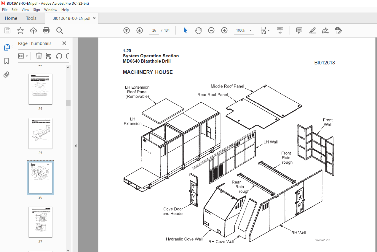 CAT MD6640 Blast Hole Drill System Operation Manual SN DR612192 – PDF ...