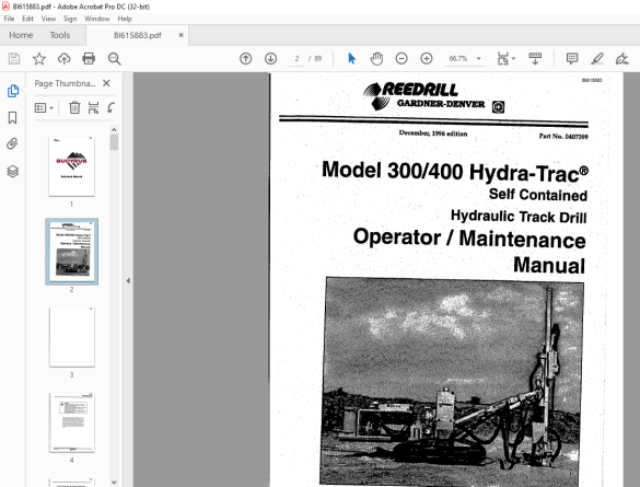 Cat Bucyrus 300 & 400 Hydra-Trac Hydraulic Track Drill Operator ...