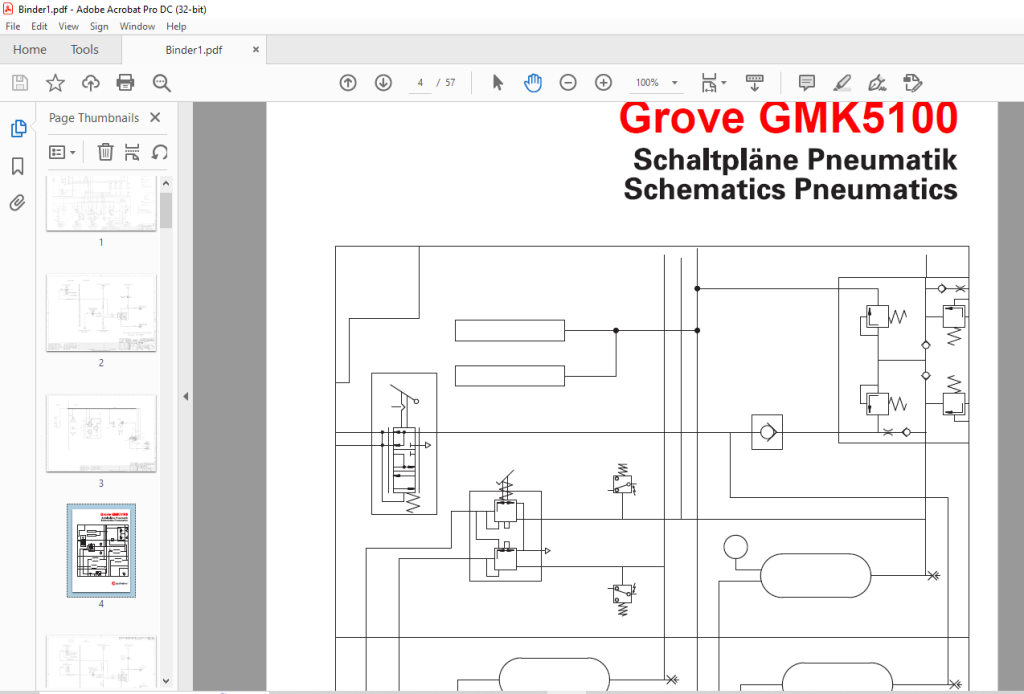 Grove Crane GMK 5100 Pneumatic Schematic Manual – PDF DOWNLOAD ...