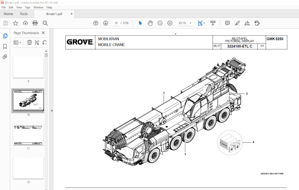 Grove Crane GMK 5250L Spare Parts Manual – PDF DOWNLOAD – HeyDownloads ...