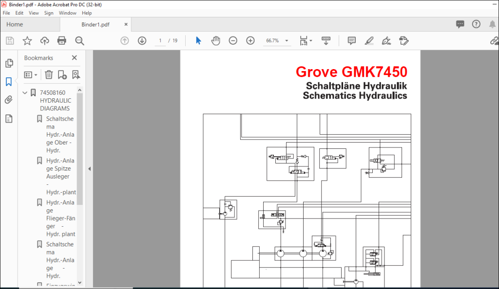 Grove Crane GMK 7450 Hydraulic Schematic Manual - PDF DOWNLOAD ...