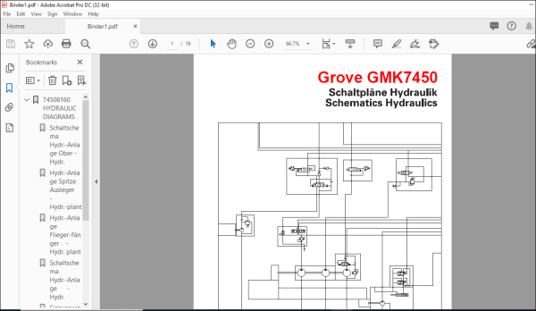 Grove Crane GMK 7450 Hydraulic Schematic Manual - PDF DOWNLOAD ...