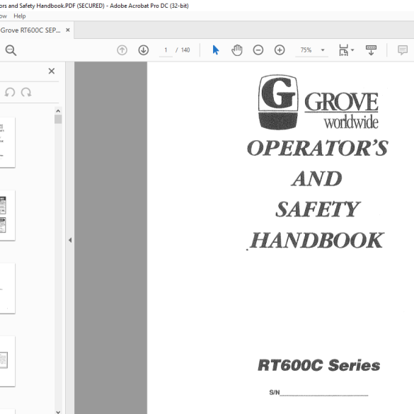 Grove Crane GMK 3060L Pneumatic Schematic Manual - PDF DOWNLOAD ...