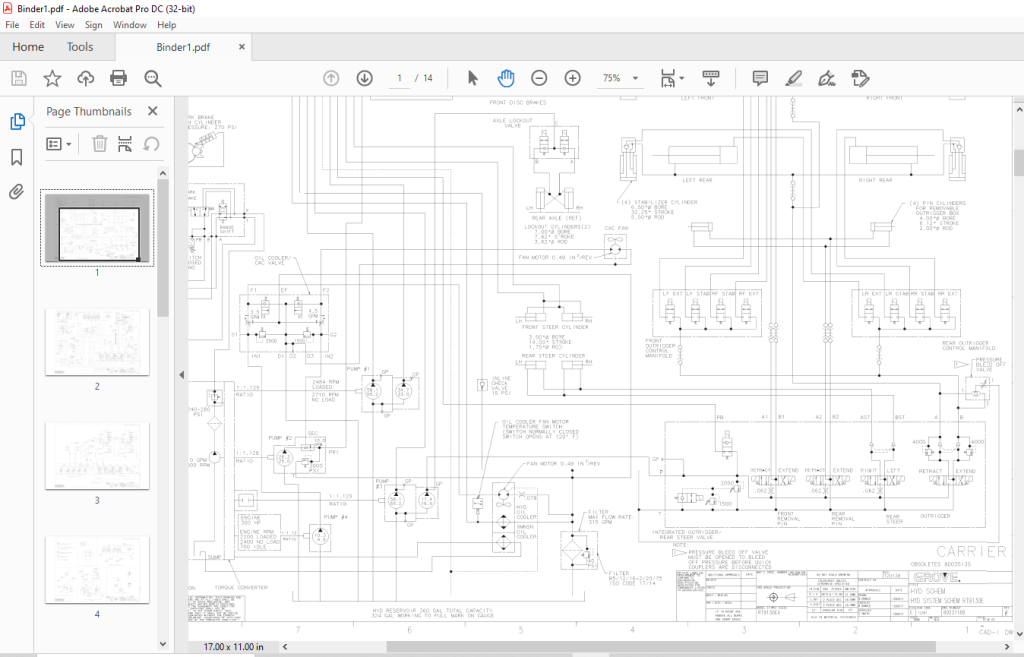 Grove Crane RT9130E Hydraulic Schematic Manual - PDF DOWNLOAD
